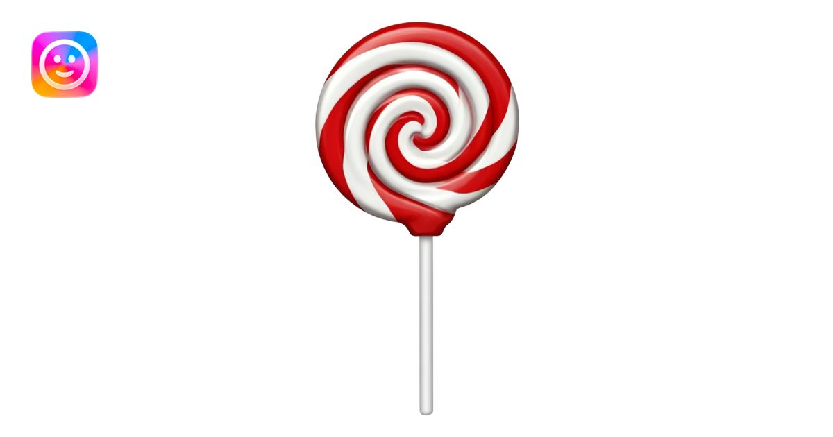 Peppermint swirl lollipop emoji | AI Emoji Generator