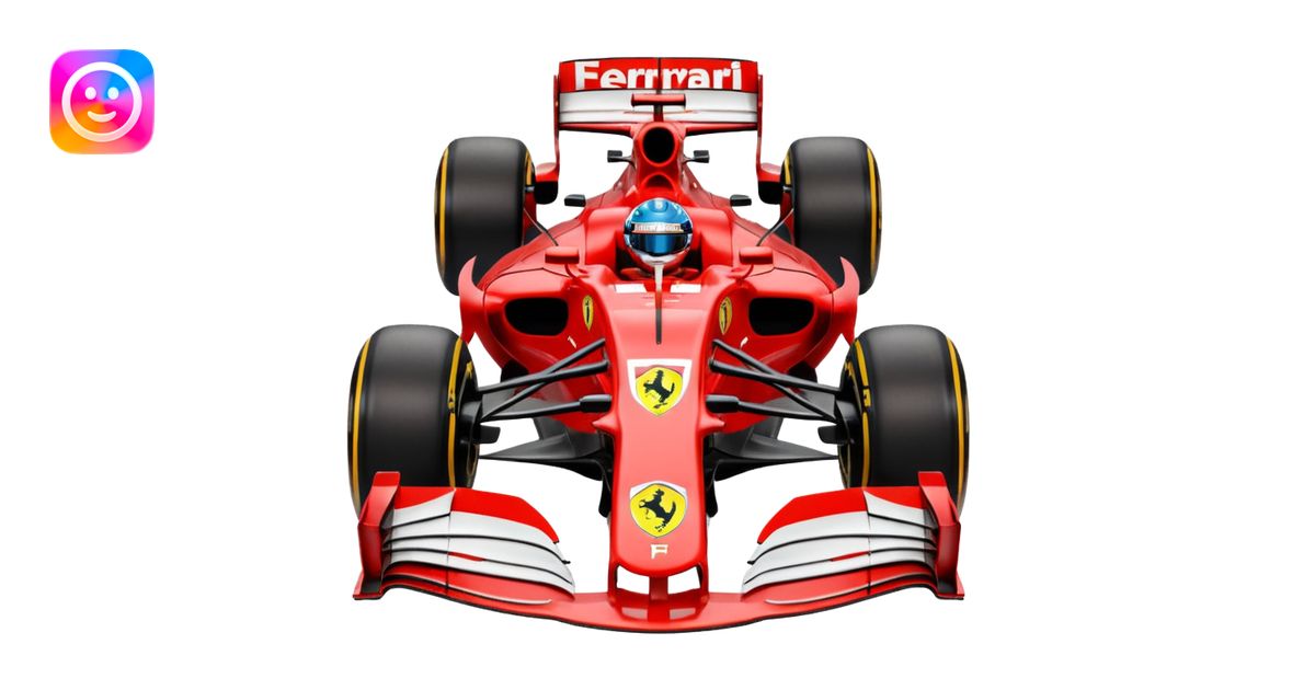 Make a Ferrari f1 car with leclerc driving it emoji emoji | AI Emoji ...