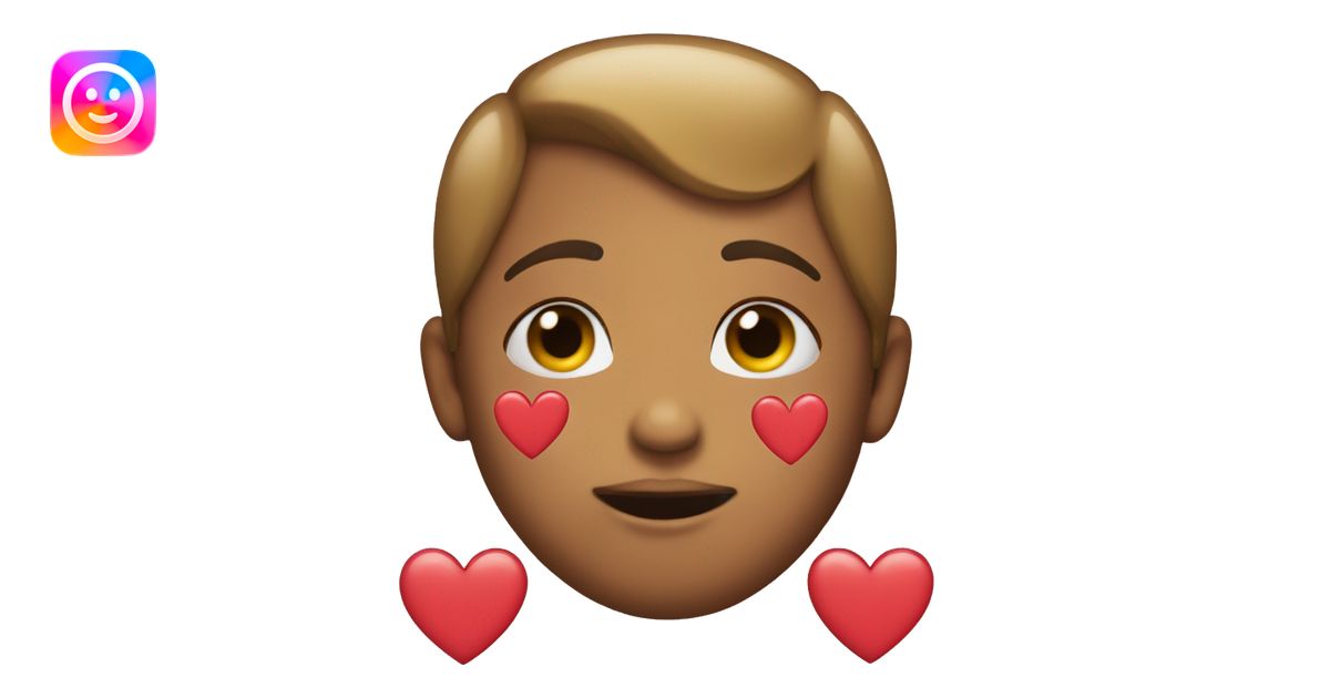 Kissy face with hearts emoji | AI Emoji Generator