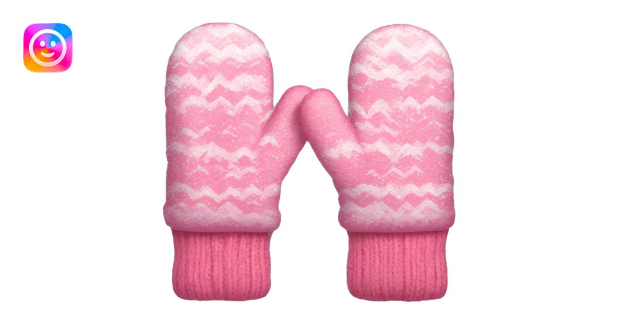 pink mittens winter emoji | AI Emoji Generator