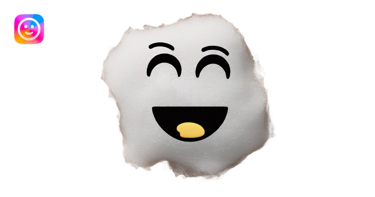 Happy face emoji next to a pile of salt emoji | AI Emoji Generator