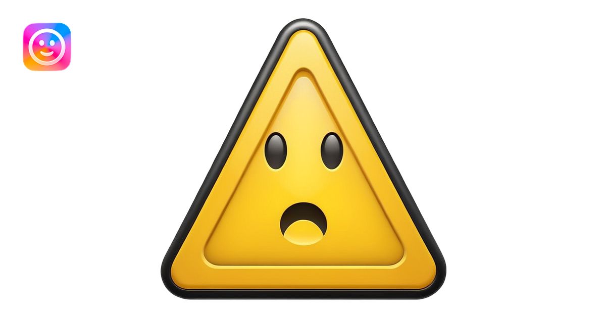 yellow triangle with exclamation mark inside emoji | AI Emoji Generator