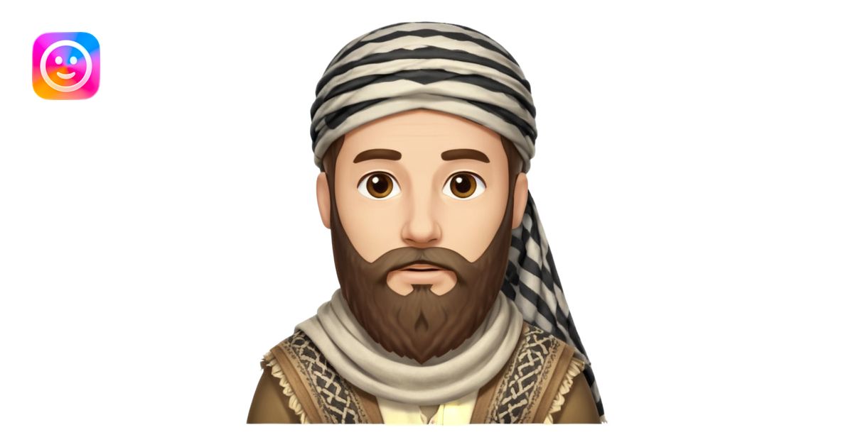 abraham from the bible, long beard, with keffiyeh emoji | AI Emoji ...