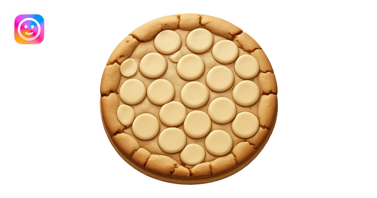 White chocolate chip cookie emoji | AI Emoji Generator