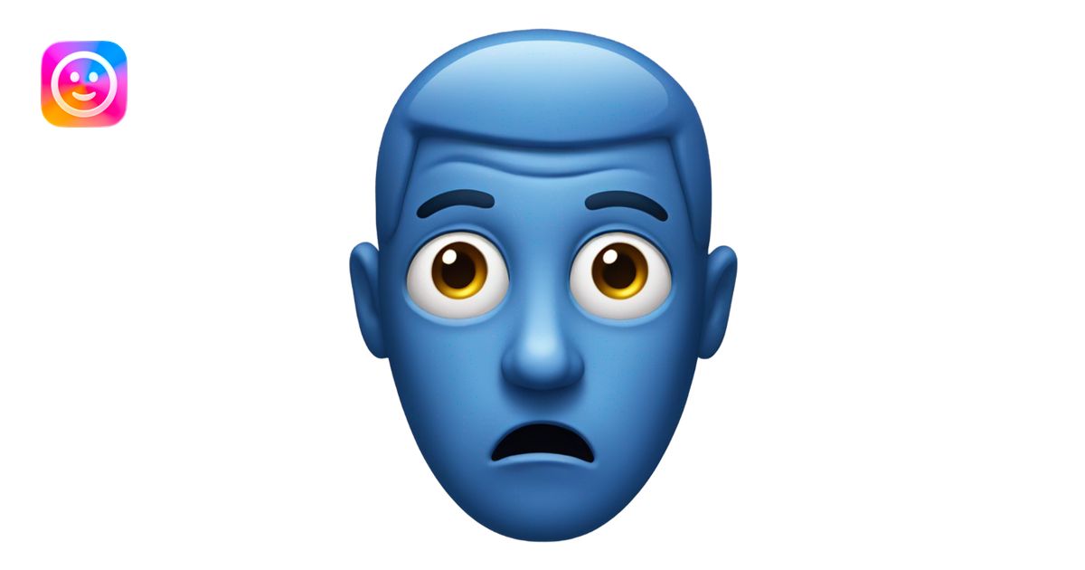Shocked blue face emoji | AI Emoji Generator