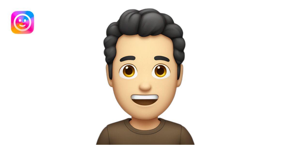 Kawai face men with dark hair with a sausage in the mouth emoji | AI ...