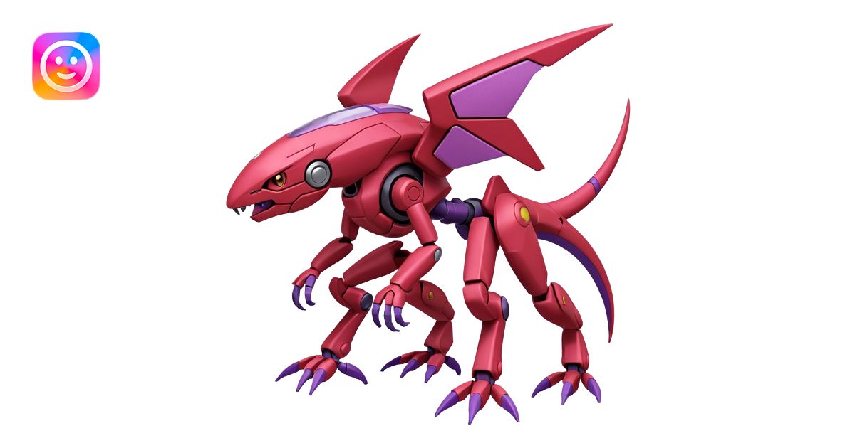 Heliolisk-Cyclizar-Genesect-Pokémon, full body emoji | AI Emoji Generator