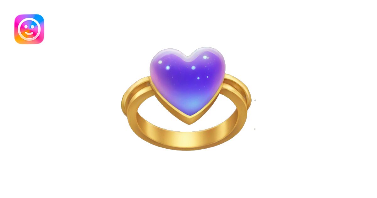 Corazón con anillo de Saturno emoji | AI Emoji Generator
