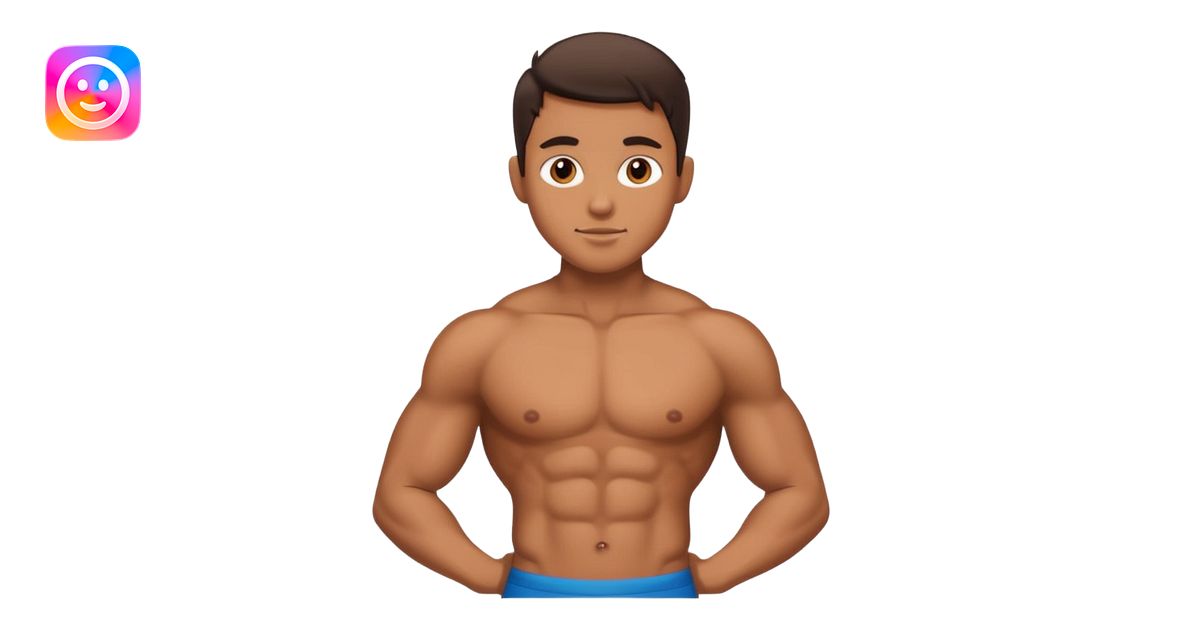 Muscles 6 pack emoji | AI Emoji Generator