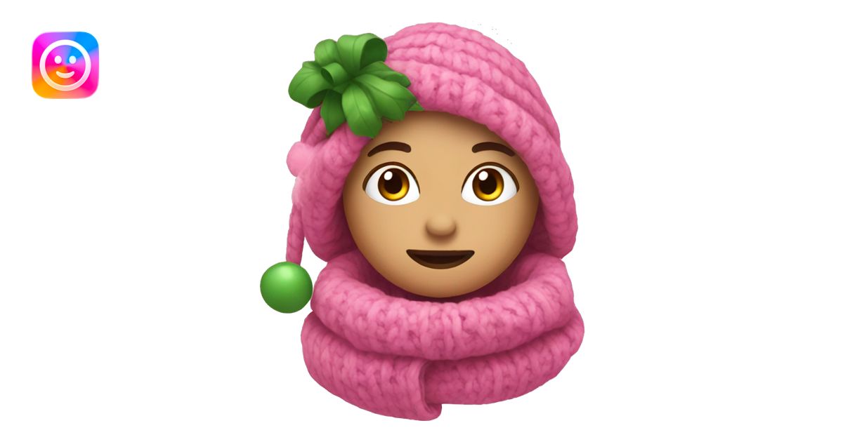 Pink holiday cozy emoji | AI Emoji Generator