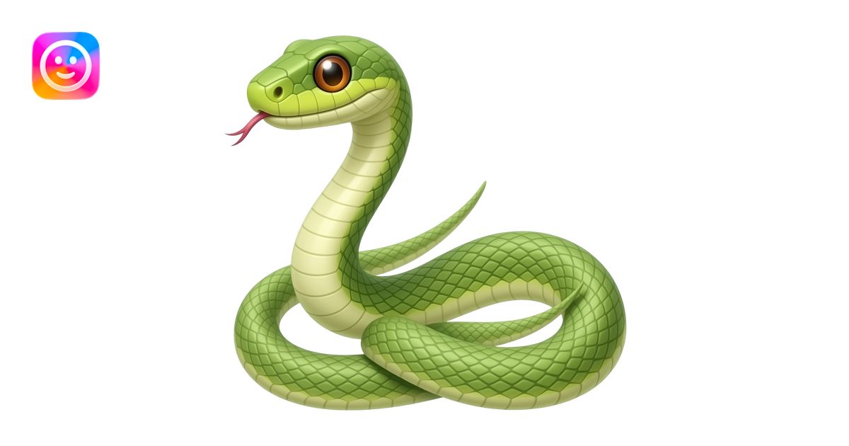 Cartoon snake emoji | AI Emoji Generator