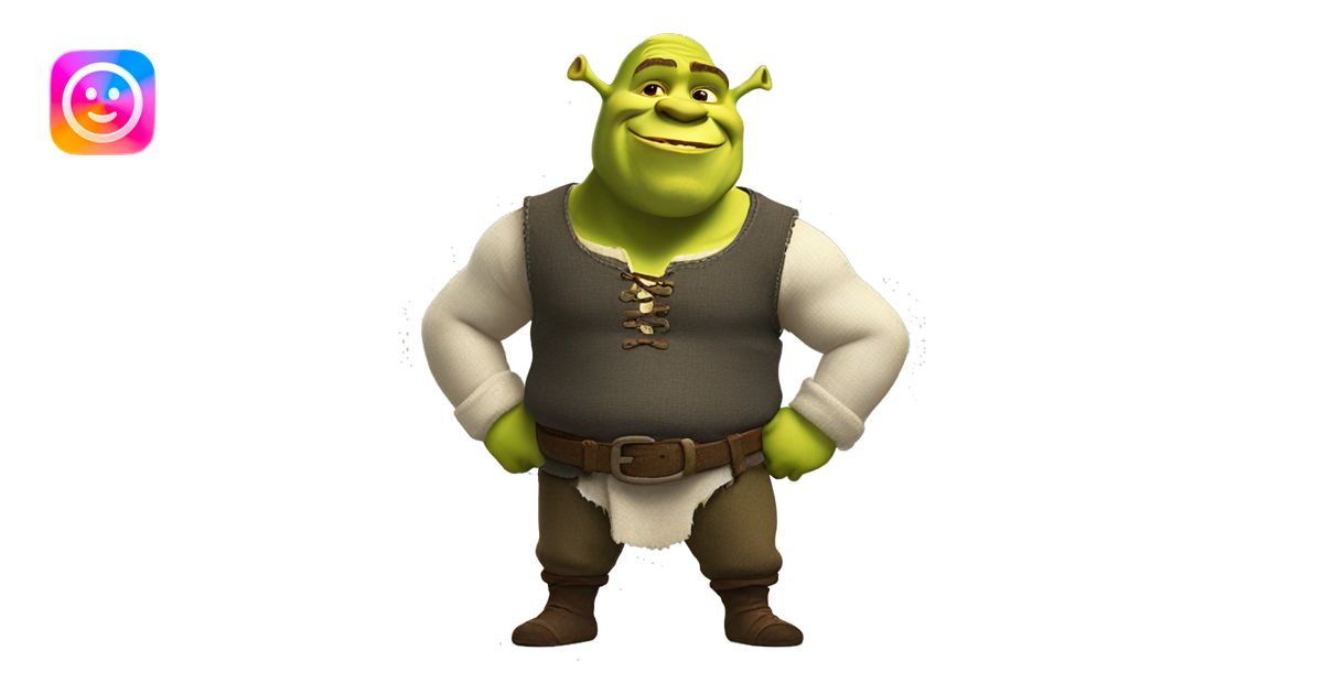shrek doing a model pose emoji | AI Emoji Generator