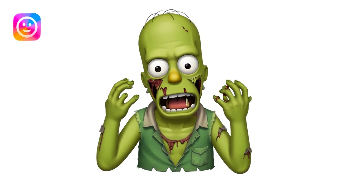 Homer Simpson zombie emoji | AI Emoji Generator