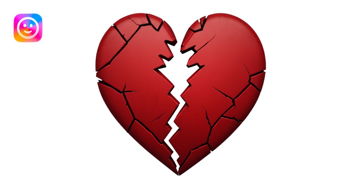 Black heartbreak from the middle emoji | AI Emoji Generator