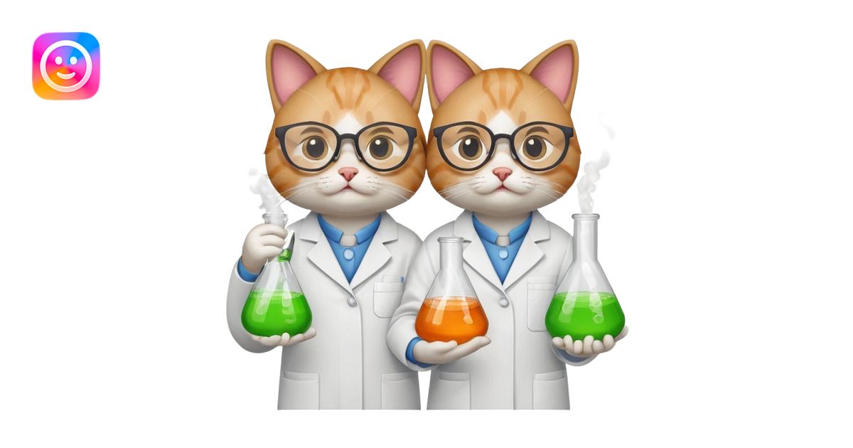 Chemist cats emoji | AI Emoji Generator