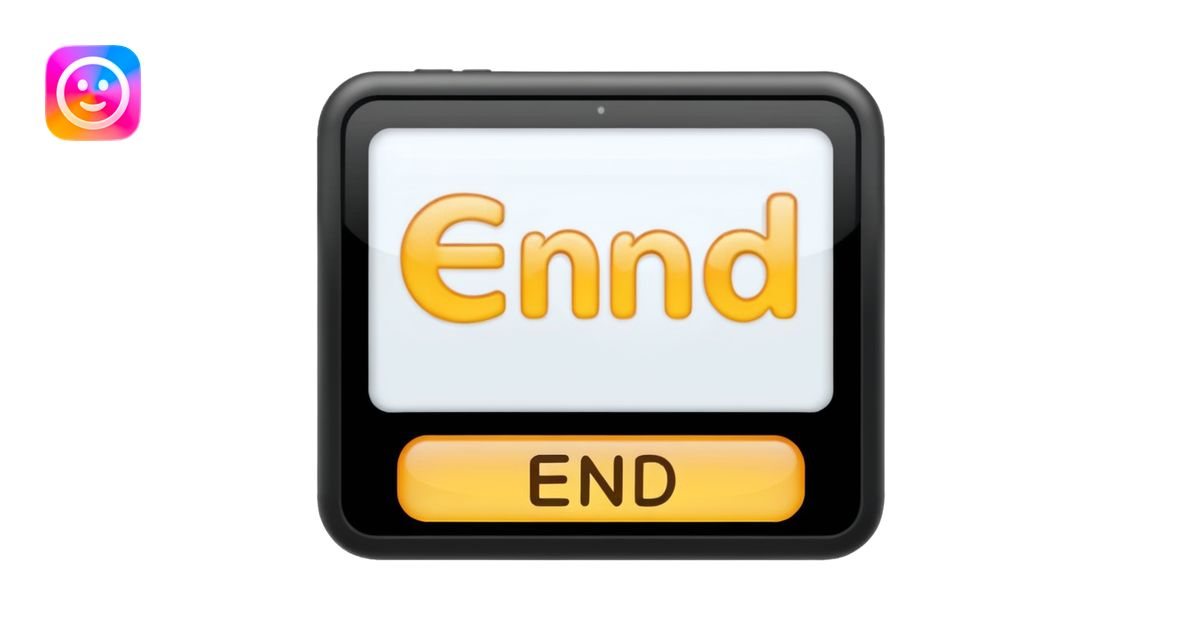 moving screen the end emoji | AI Emoji Generator