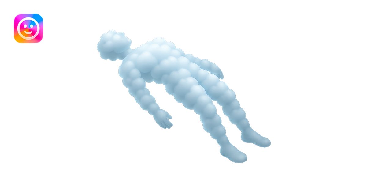 side view of unconscious person flying torso up, arms and legs down ...