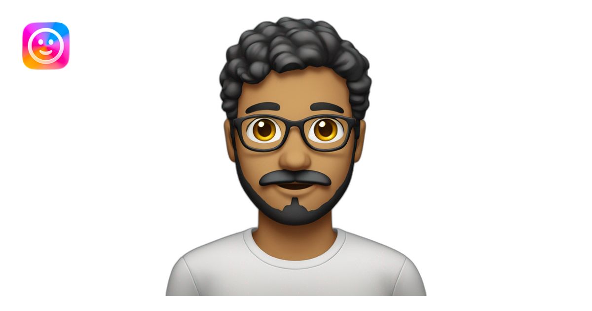 young computer science engineer with small beard and mustache without ...
