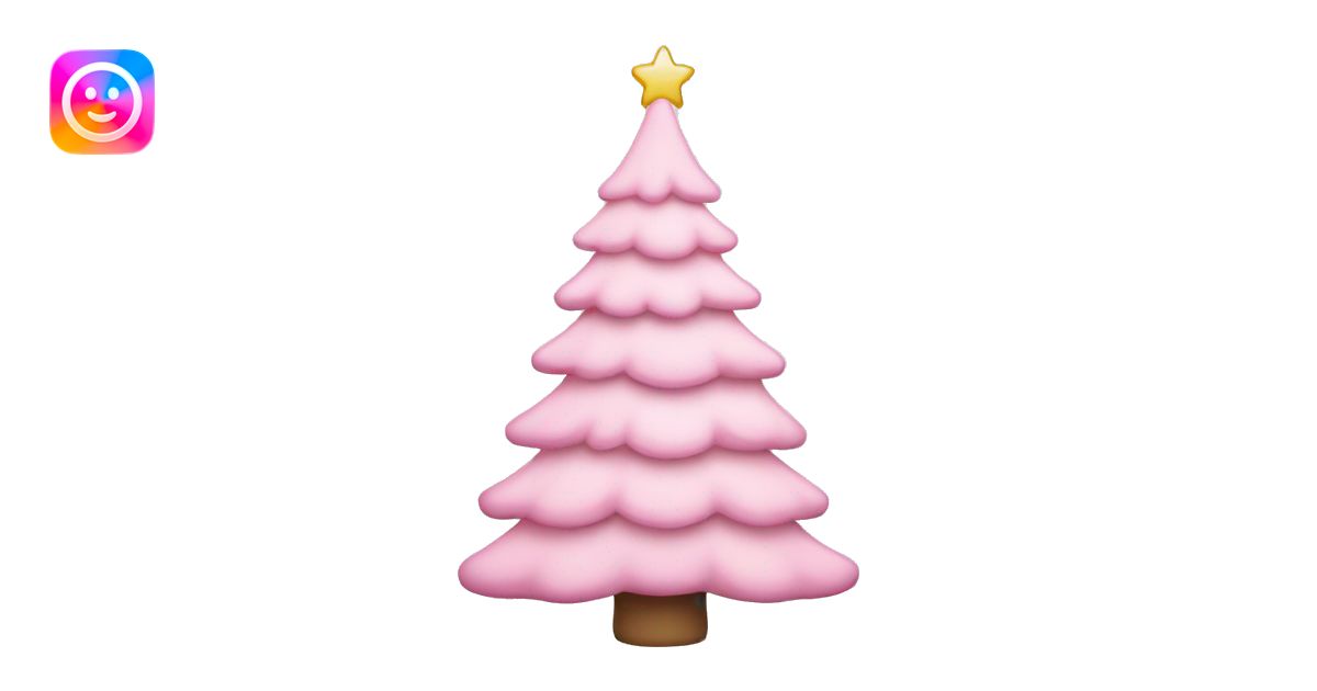 light pink Christmas tree emoji | AI Emoji Generator