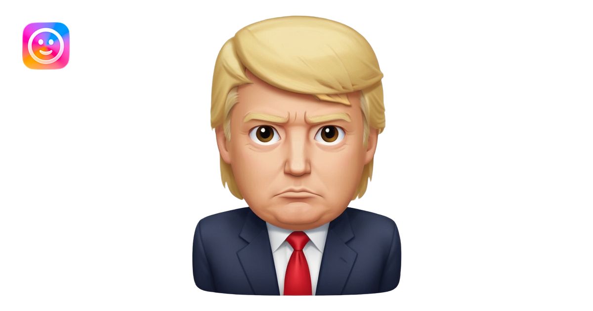 donald trump but his head is square, like a wooden block emoji | AI ...