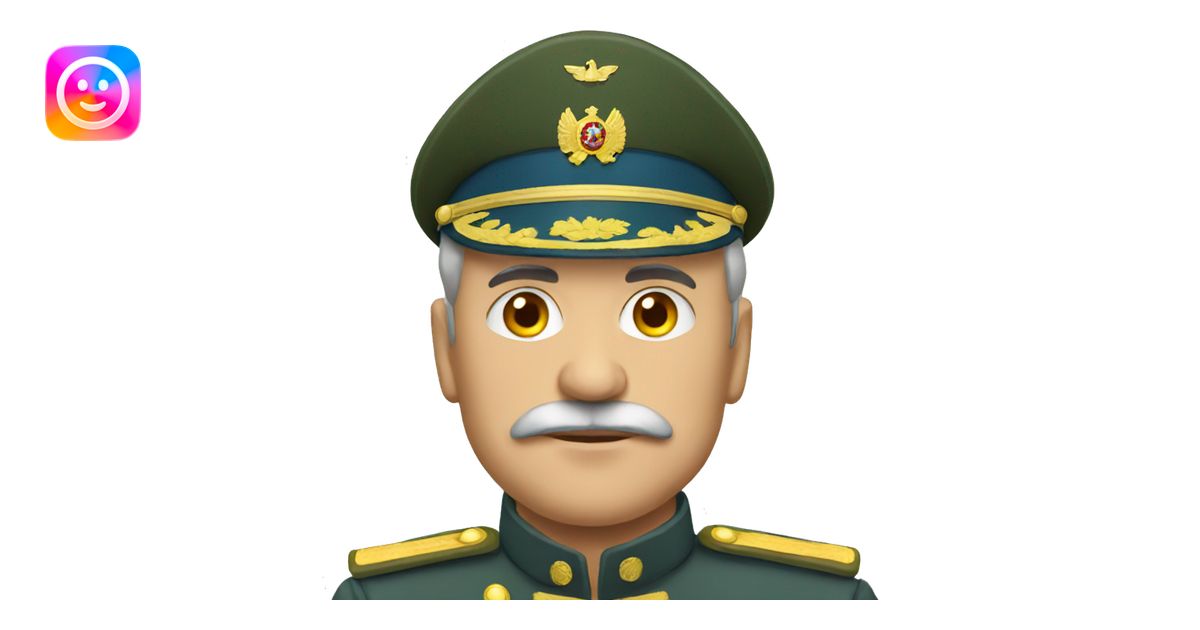 Military General russian emoji | AI Emoji Generator
