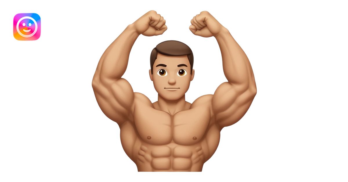 flexing bicep with arm curled (bicep only) emoji | AI Emoji Generator