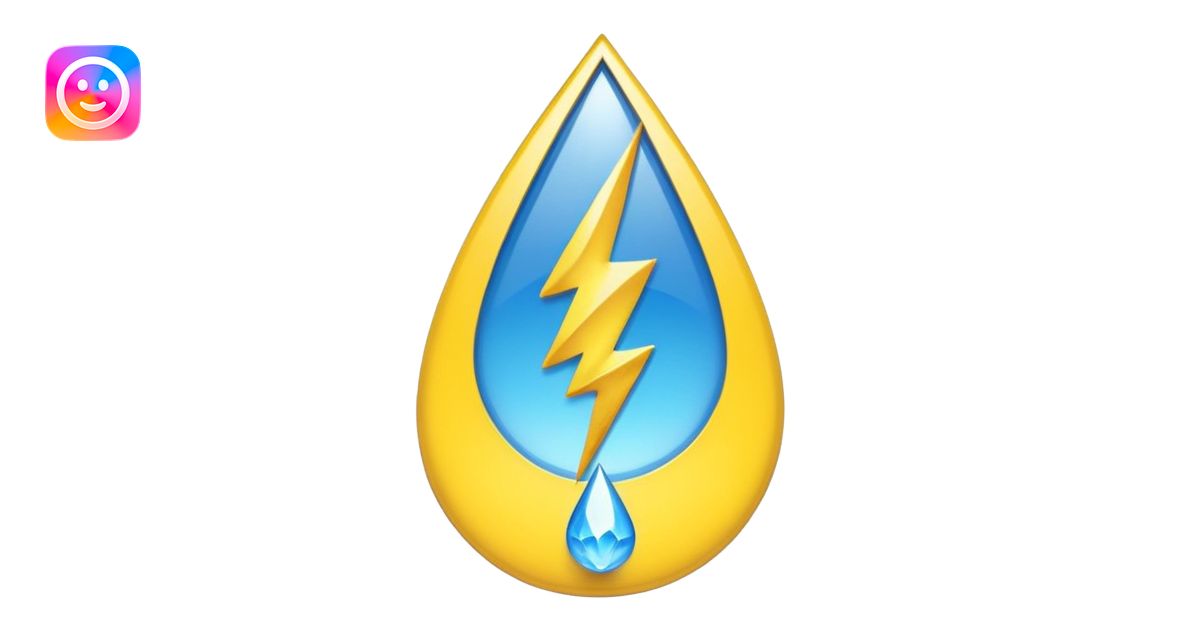 Grateful Dead lightning bolt inside a teardrop emoji | AI Emoji Generator