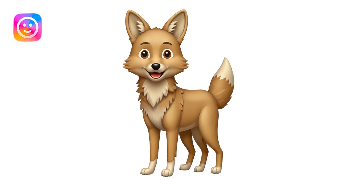 Happy Coyote emoji | AI Emoji Generator