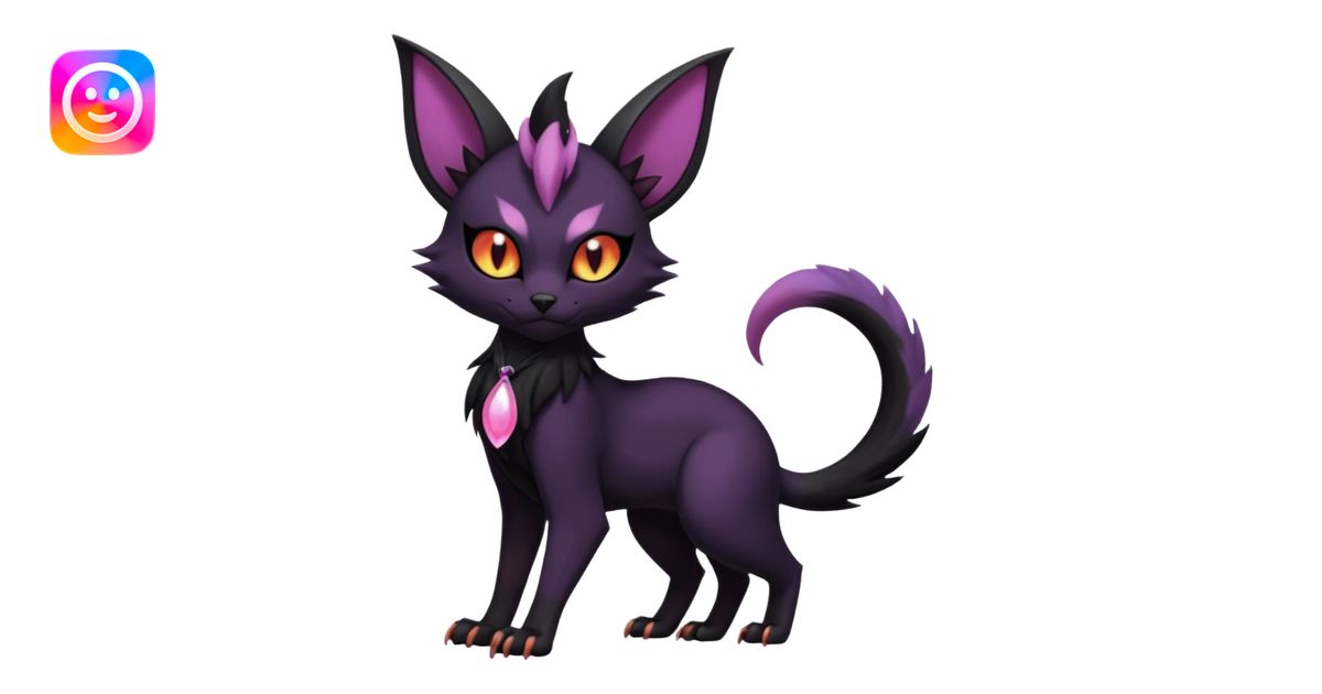 Dark gloomy gothic Black edgy cute Noivern-Noibat-Purloin-Torracat ...