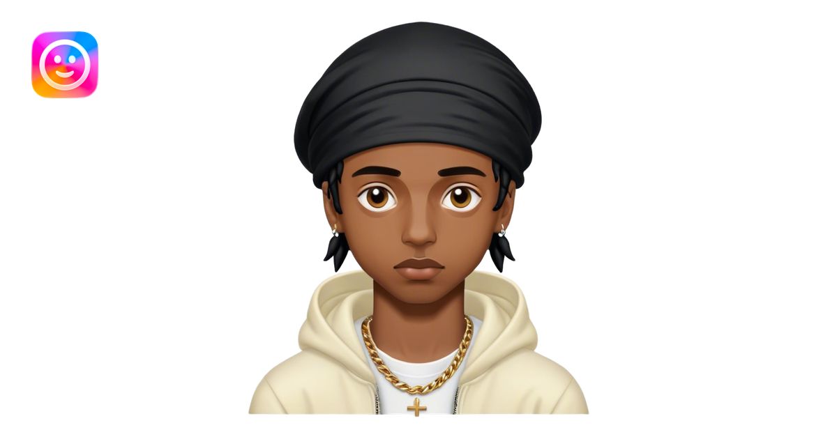 vamp playboi carti in Balenciaga and durag emoji | AI Emoji Generator