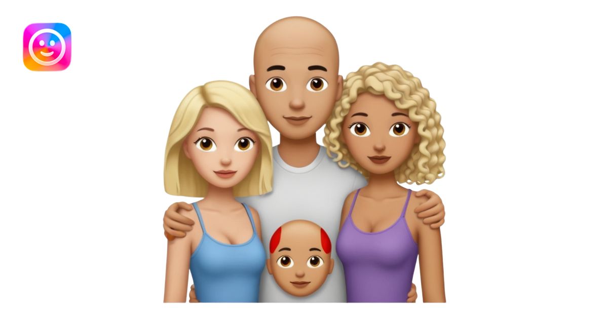 throuple tatted bald boyfriend with two girlfriends, one long blonde ...