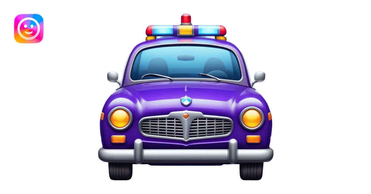 Car police flashing light in dark purple and dark blue tones. The style ...