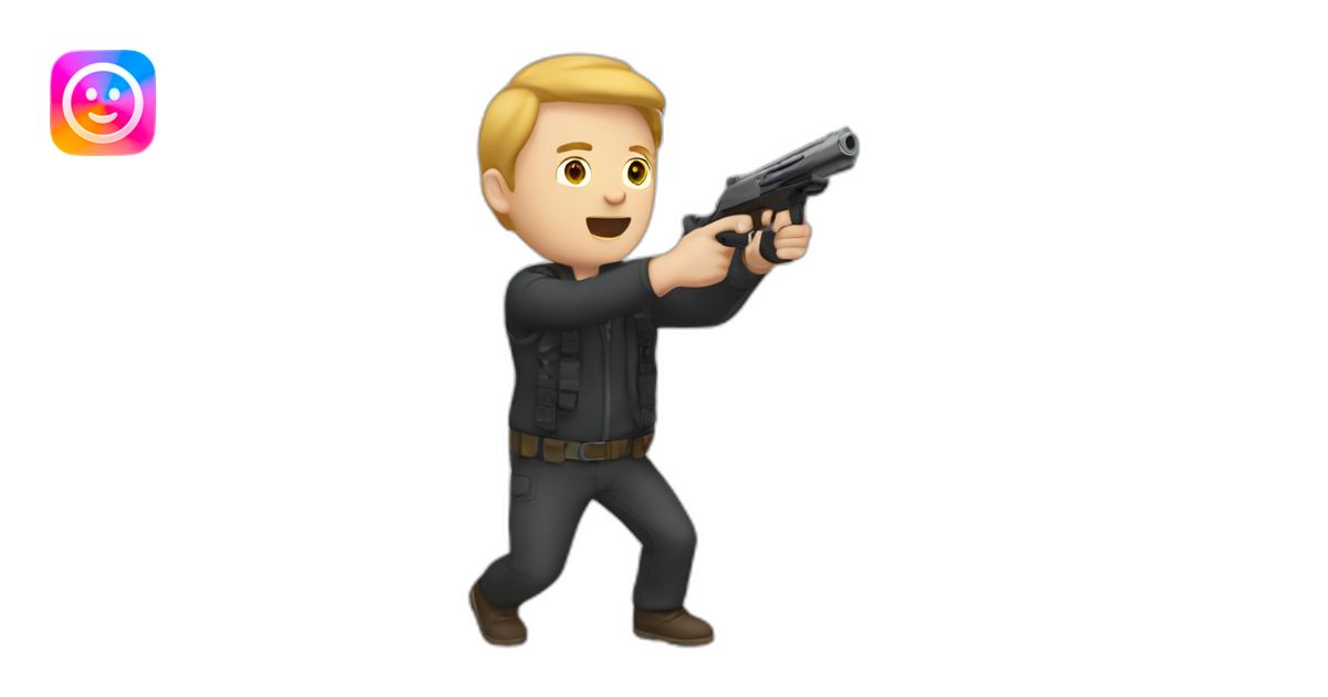White person shooting emoji | AI Emoji Generator