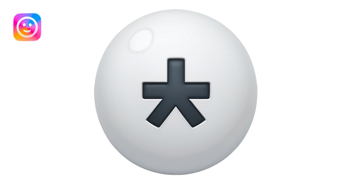 i want a white ball with a plus sign like the smash bros logo emoji ...