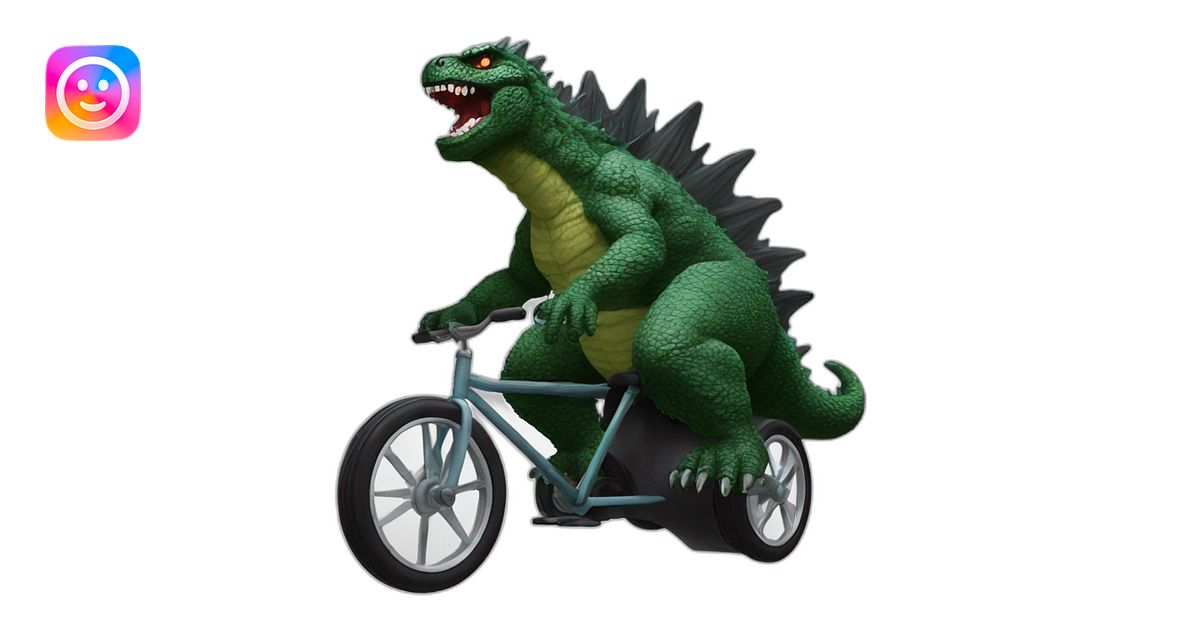 godzilla-ridying-tricycle emoji | AI Emoji Generator