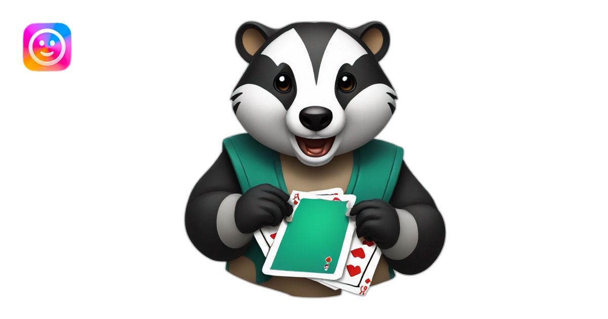 badger playing poker emoji | AI Emoji Generator