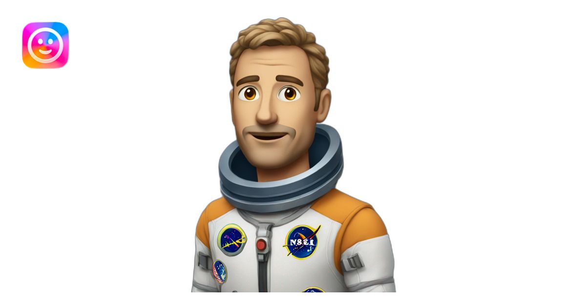 man with costard in space emoji | AI Emoji Generator
