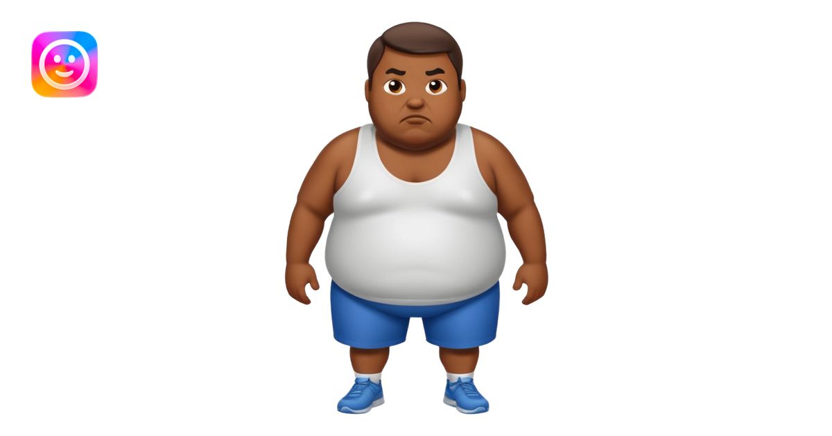 a fat man work out emoji | AI Emoji Generator