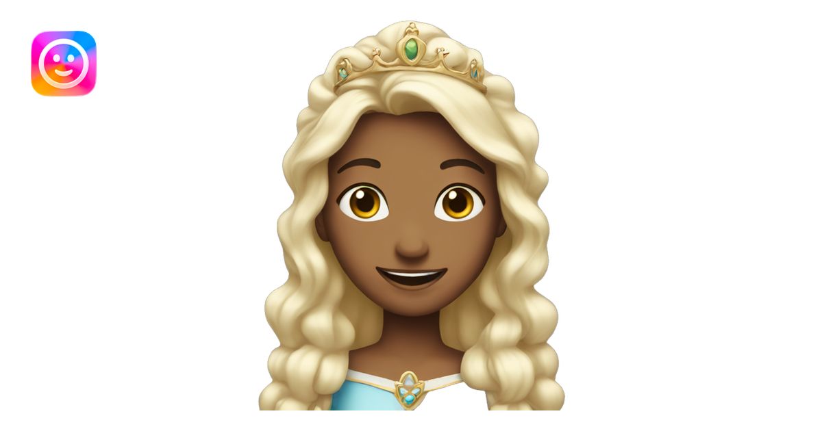 Smiling blushing princess emoji | AI Emoji Generator