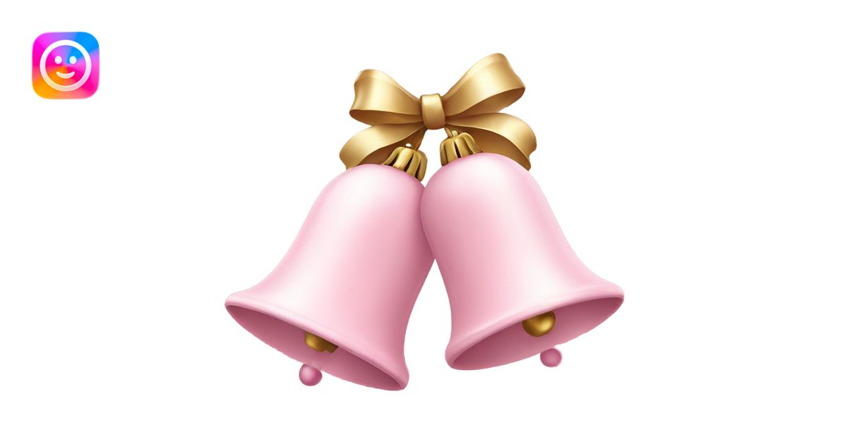 Light pink Christmas bells emoji | AI Emoji Generator