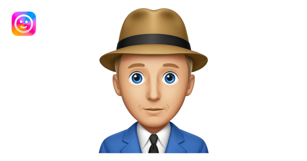 Bing Crosby with blue eyes emoji | AI Emoji Generator