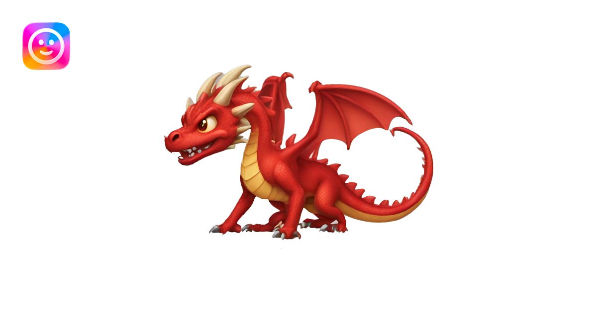 red ferocious dragon emoji | AI Emoji Generator