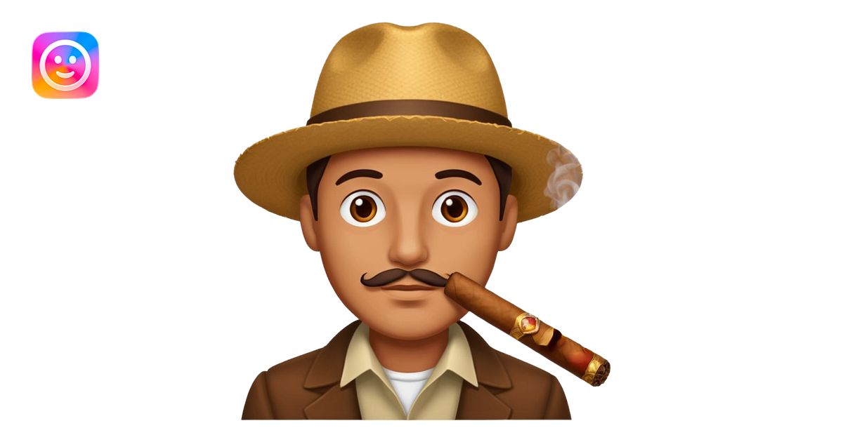 Guy face with cigar emoji | AI Emoji Generator