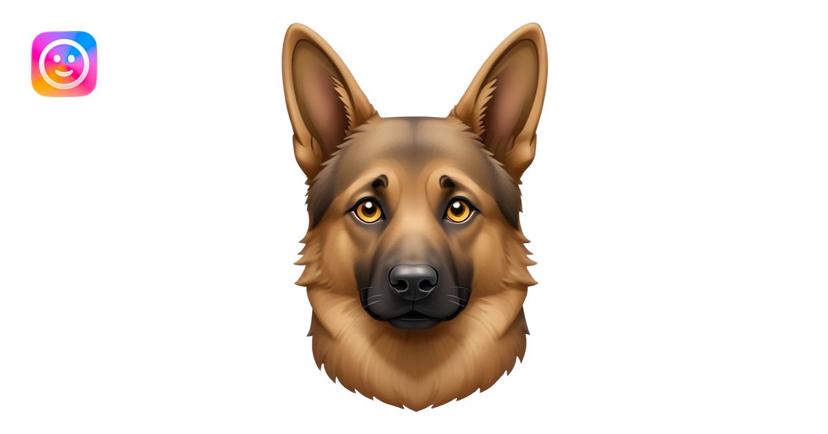 Sable German shepherd emoji | AI Emoji Generator