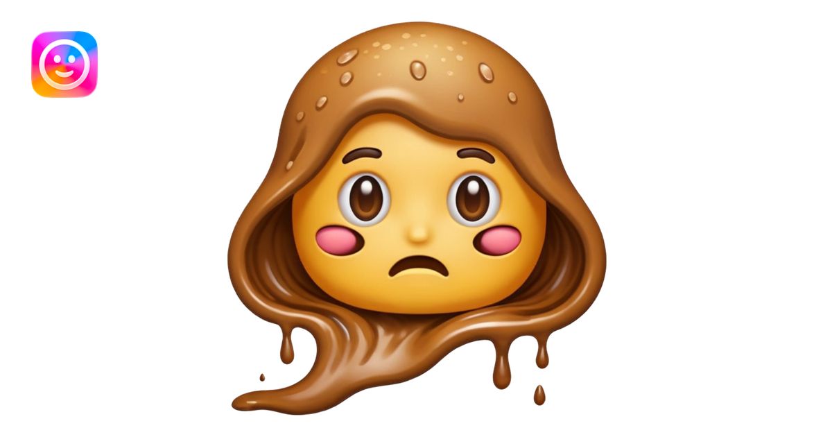 Mix the water drops emoji with the poop emoji to make a liquid diarrhea ...