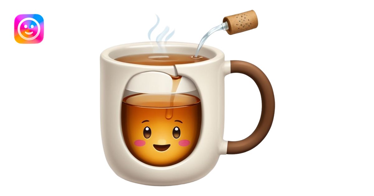 Tea mug with tea bag emoji | AI Emoji Generator