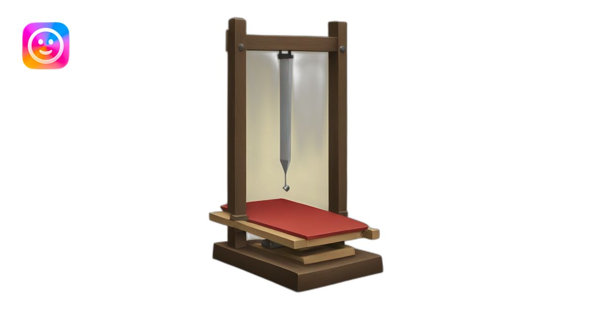 Guillotine working emoji | AI Emoji Generator