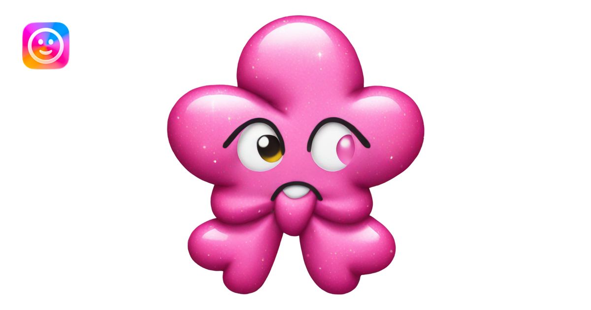 pink sparkle poop emoji with bow emoji | AI Emoji Generator