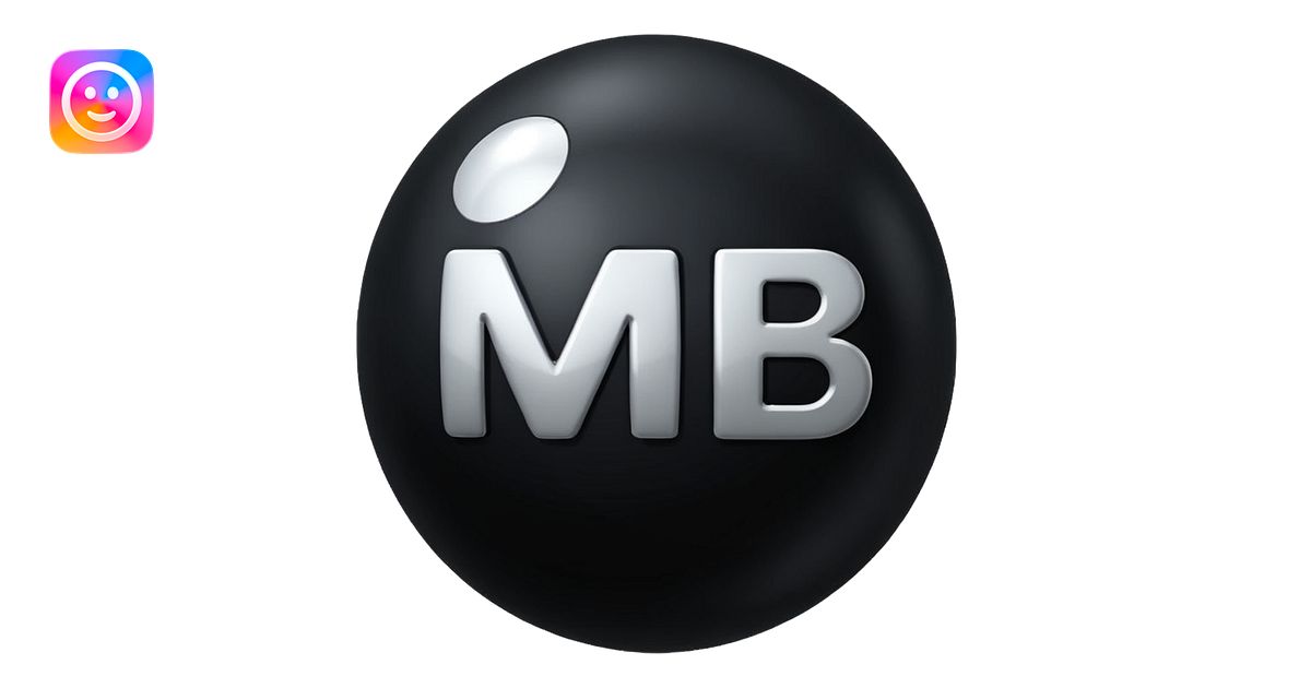 Black Ball with MB written on in the middle of it. Nothing else no ...