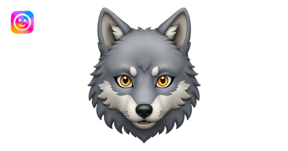 Wolf face emoji | AI Emoji Generator